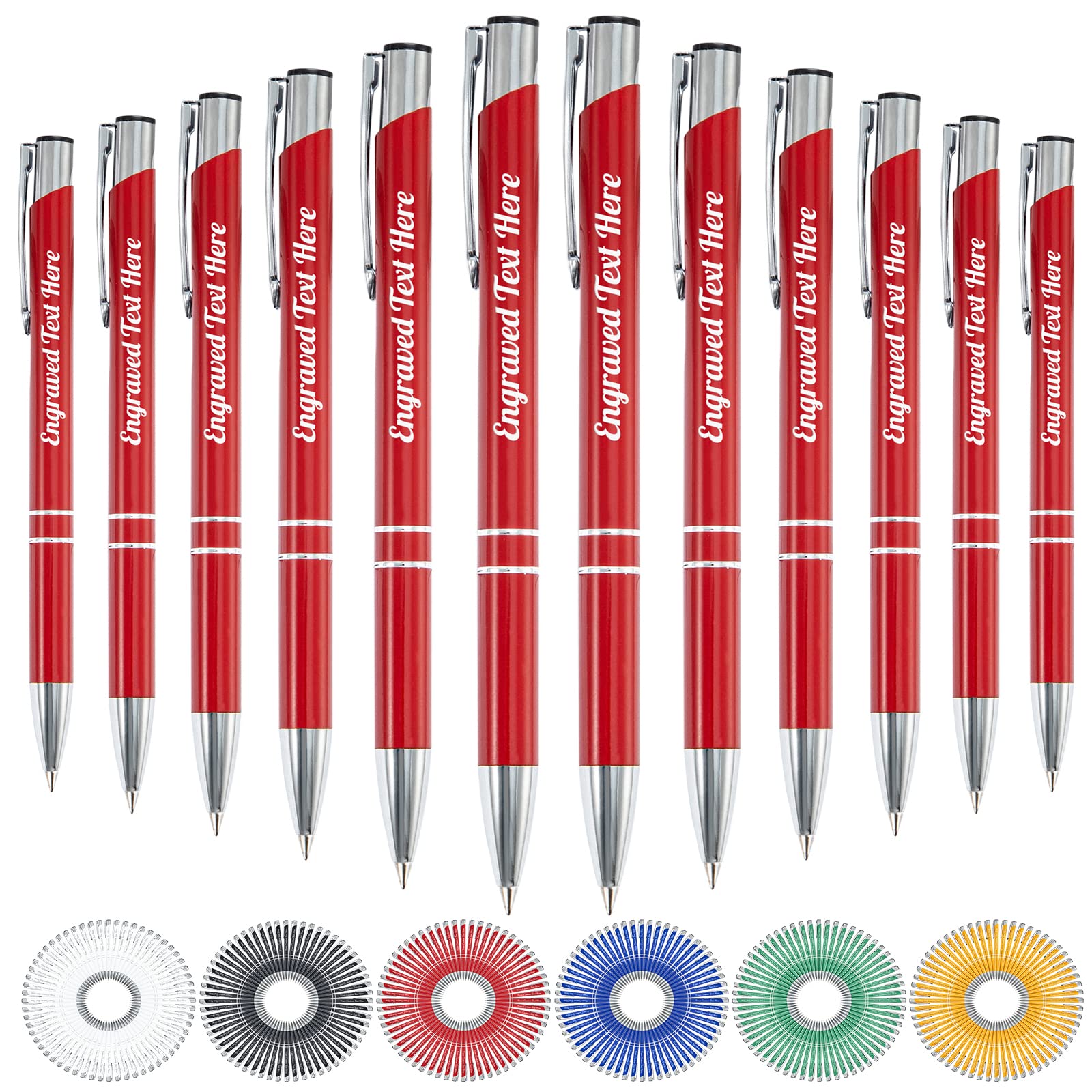 Amazon.com : Farmelov Personalized Pens Bulk with Name Free Engraving ...