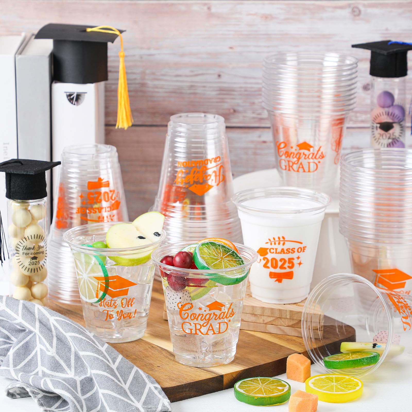 Congrats Grad Cups 100 Pcs Class Of 2025 Graduation Cups - 12oz ...