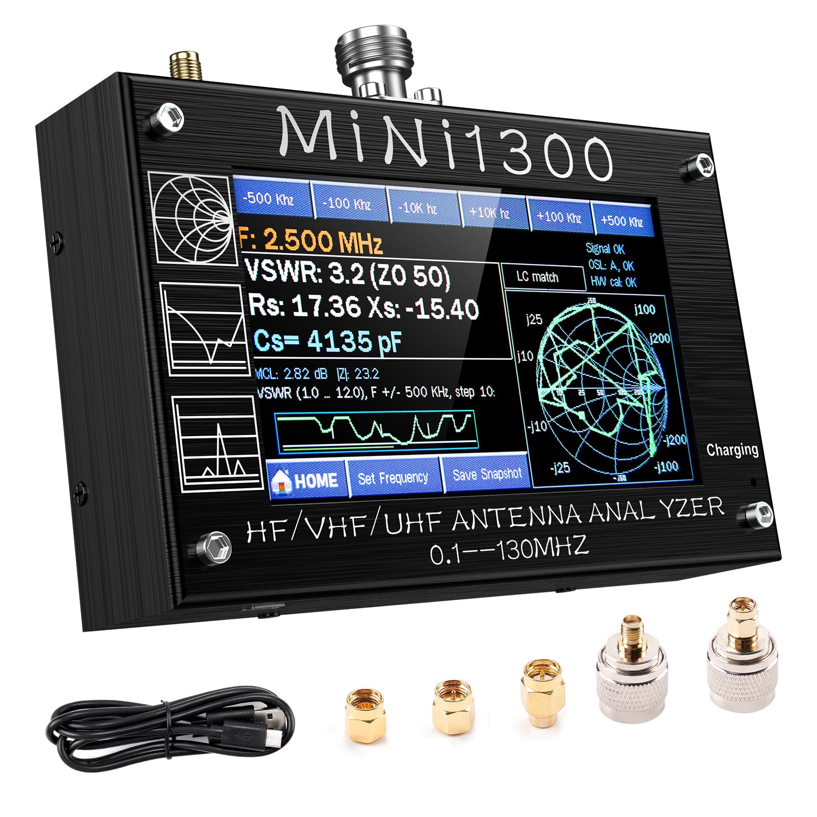2023 Upgraded Mini 1300 Antenna Analyzer Seesii 4 3 Inch | Desertcart INDIA