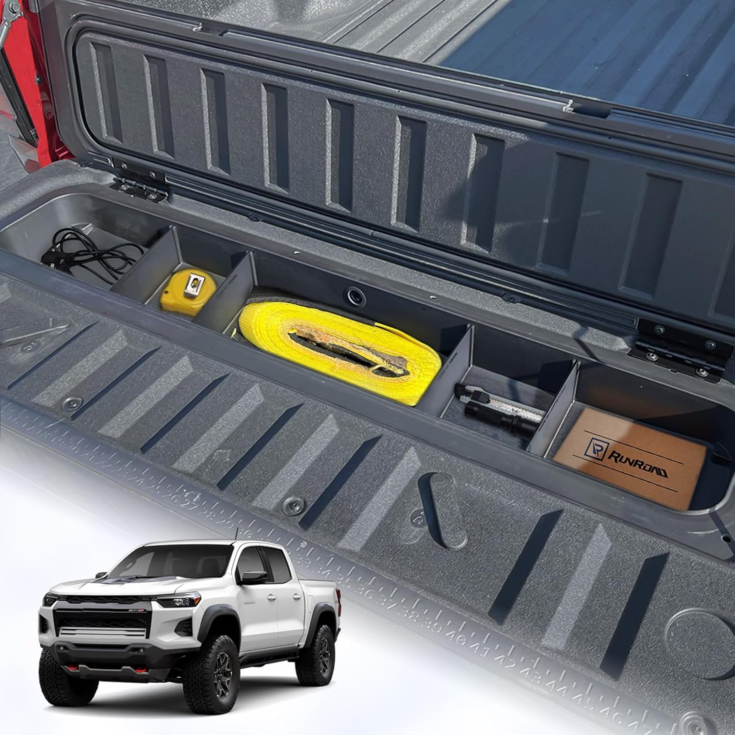 RUNROAD Tailgate Storage Dividers Compatible with 2023 2024 2025 2026 ...