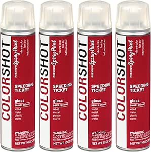 Amazon.com: COLORSHOT Gloss Spray Paint Speeding Ticket (Dark Red) 10 ...