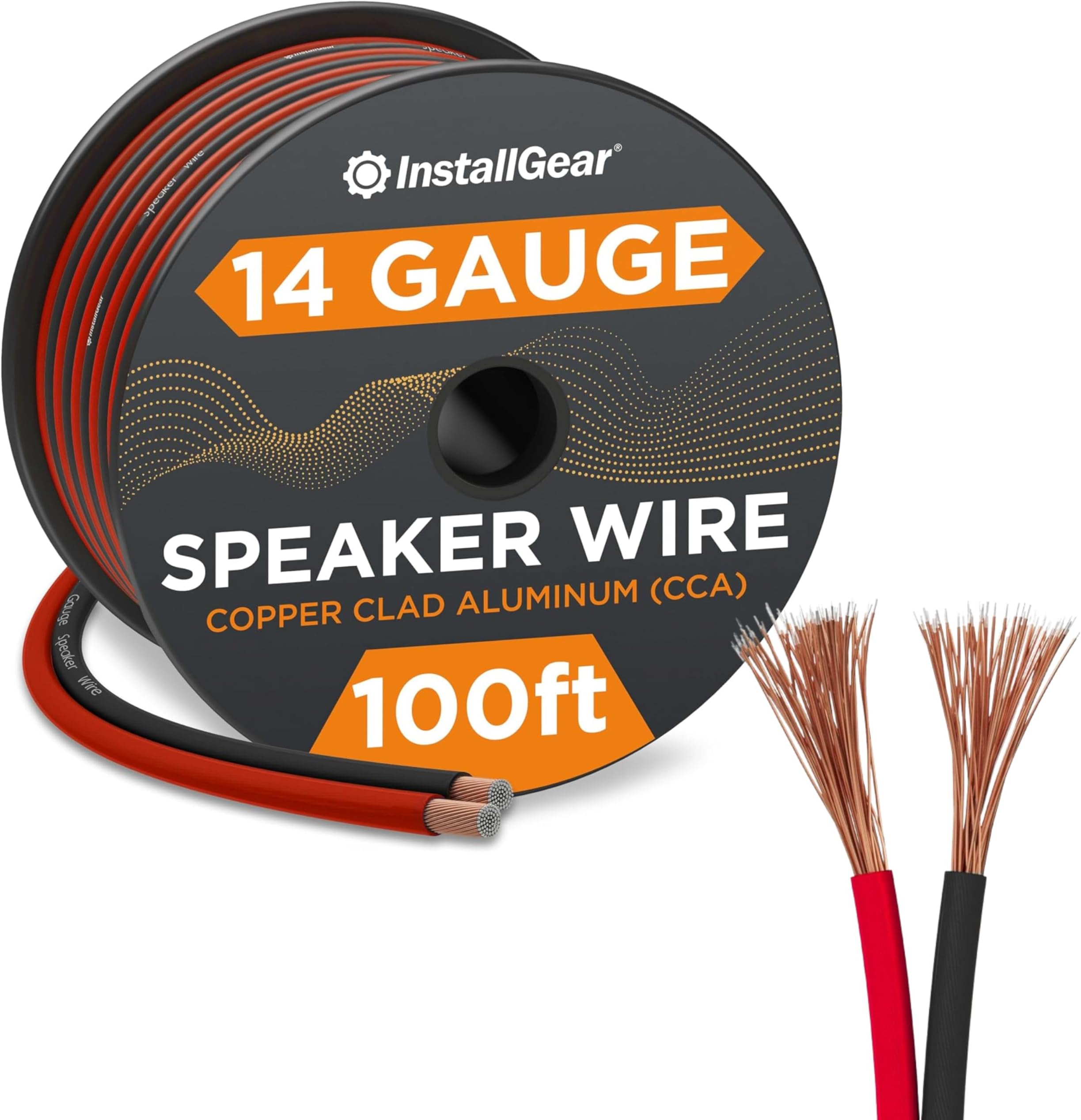 Amazon.com: InstallGear 14 Gauge Speaker Wire Cable (100 Foot) - 14 ...