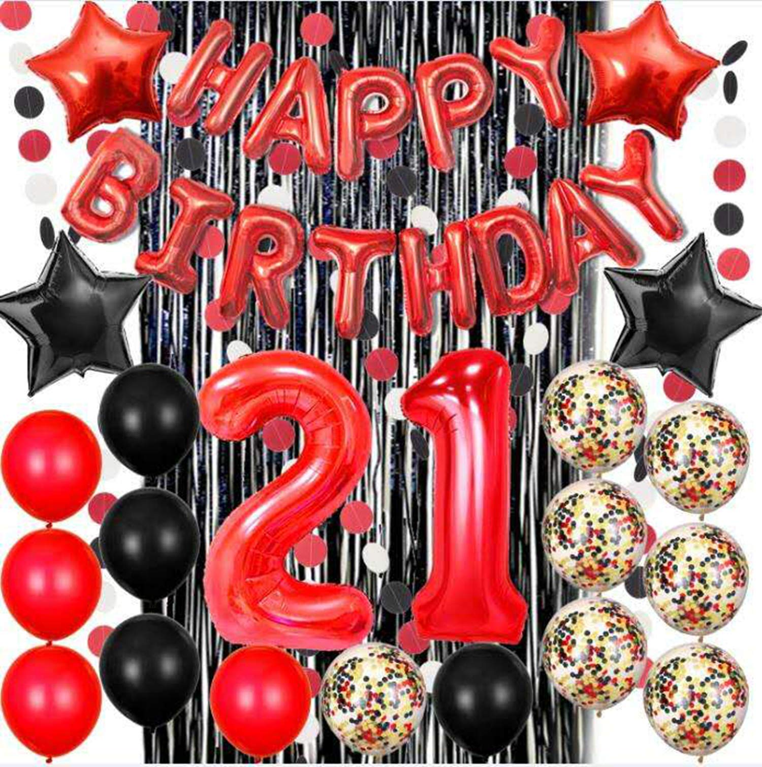 Buy 21st Birthday Decorations Happy Birthday Banner Balloons Foil buy-21st-birthday-decorations-happy-birthday-banner-balloons-foil