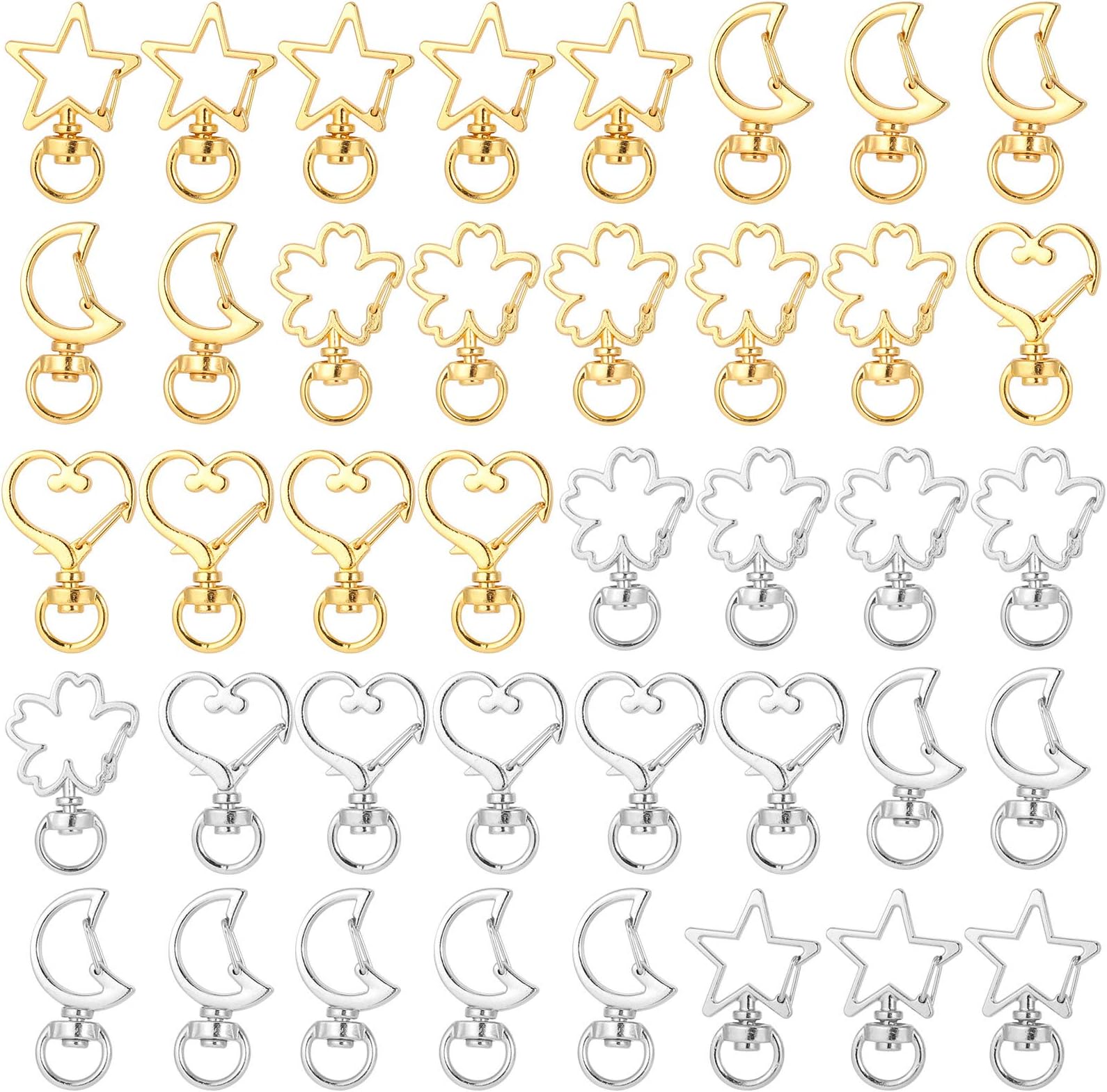 30 PCS Colorful Lobster Clasps Swivel Trigger Snap Hooks, Key Chain ...