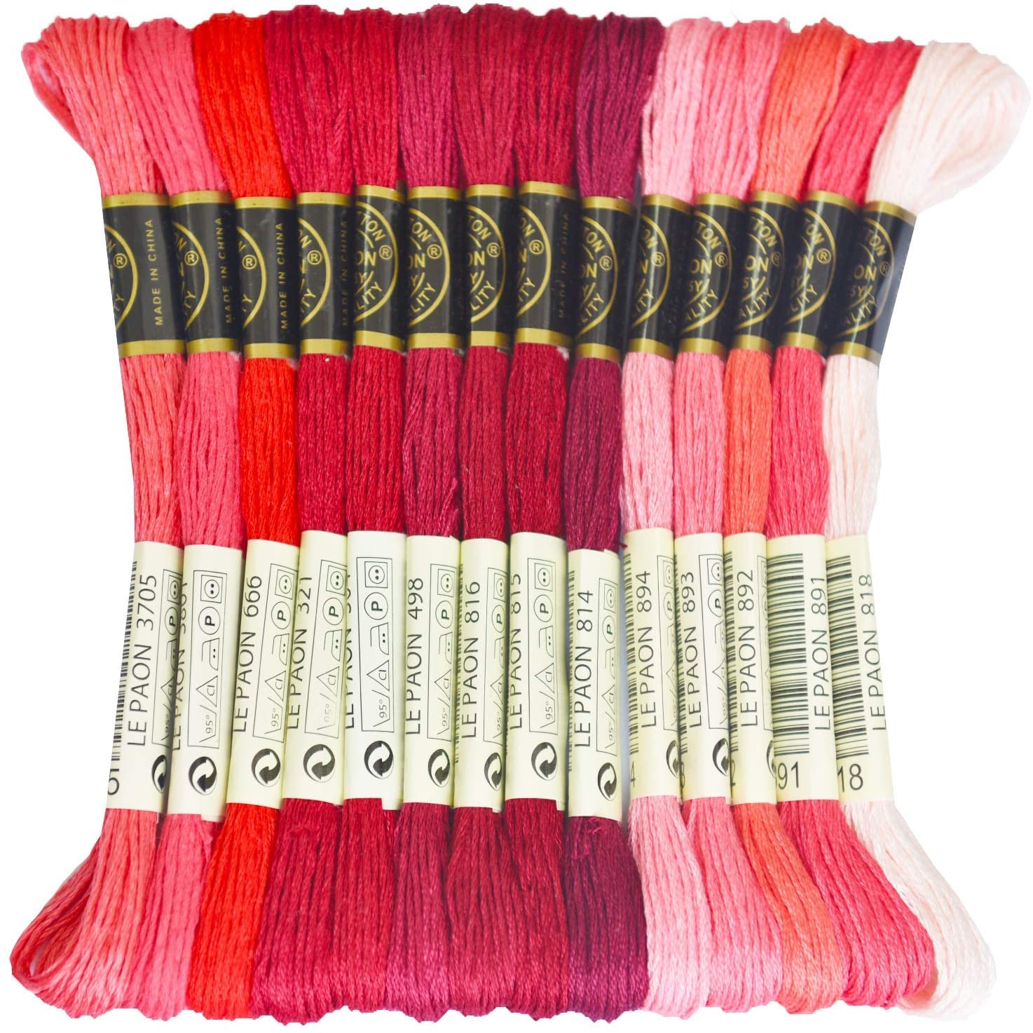 Amazon.com: Pink Gradient Color Embroidery Floss - Cross Stitch Threads ...