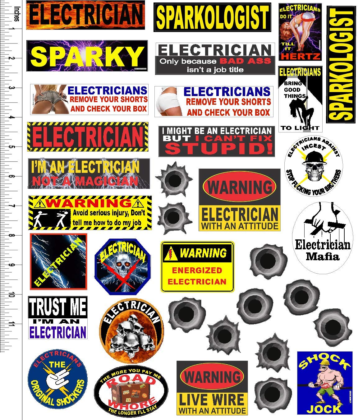 Hard Hat Stickers Electrician