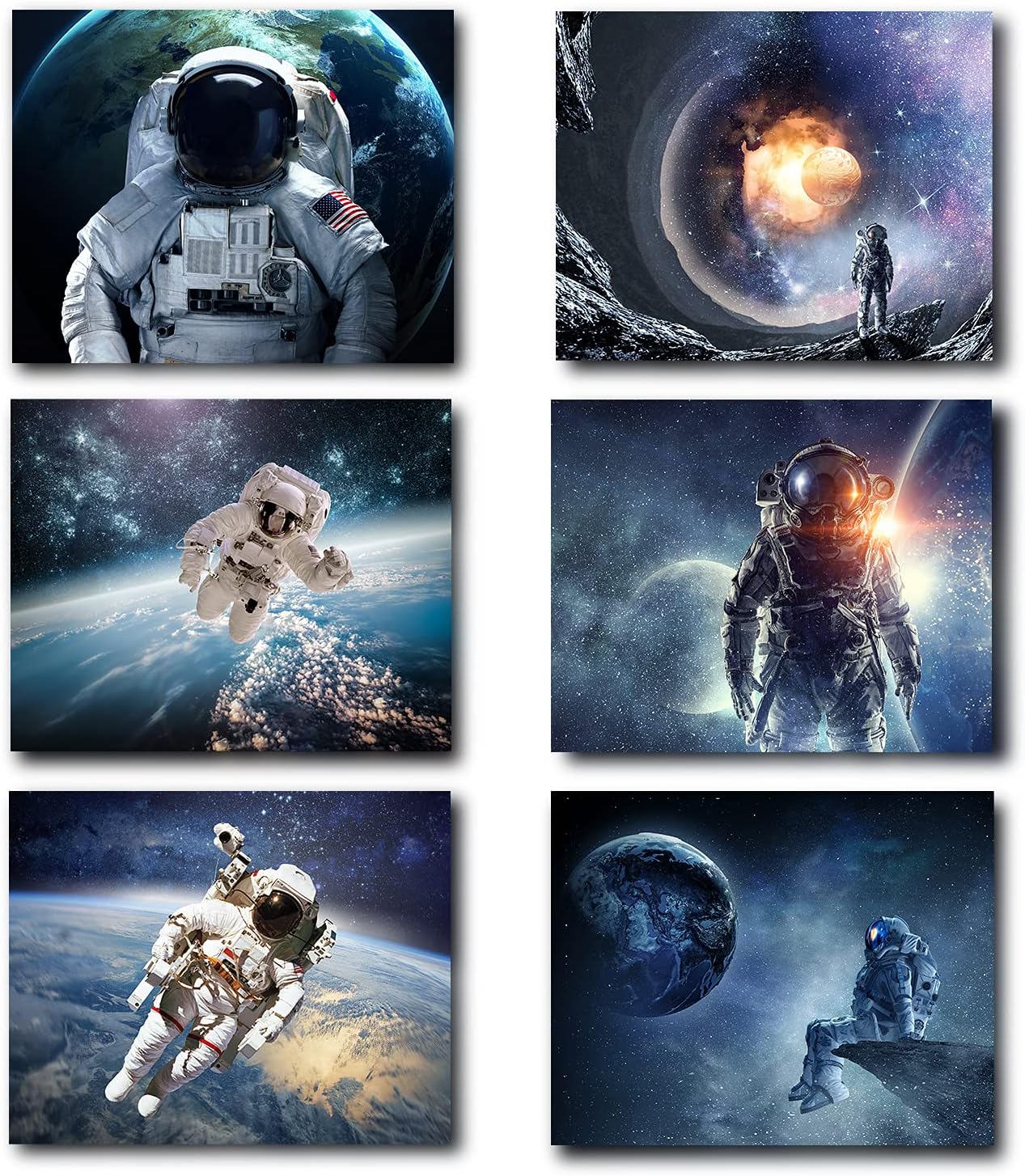 Amazon.com: db11 Astronaut decoration, Outer space planet wall art ...