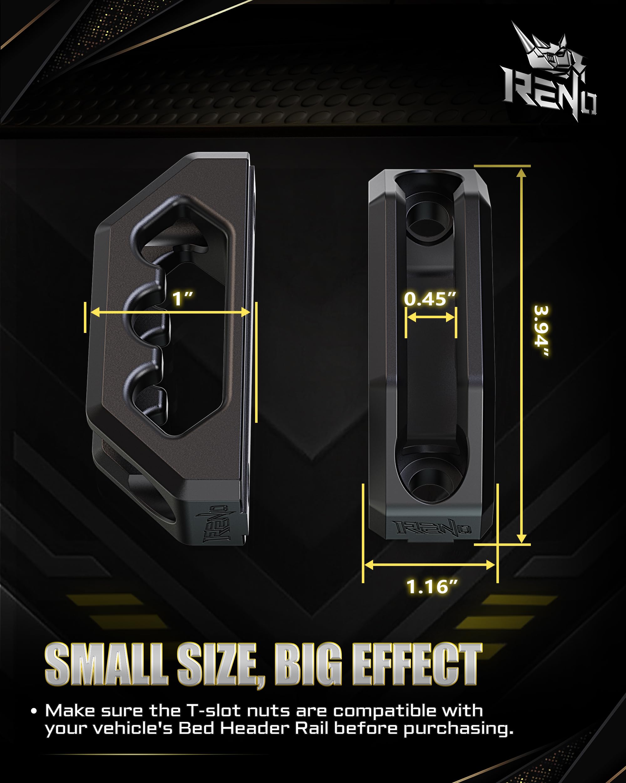 Snapklik.com : RENO Bed Rail Cleats, Aluminum Tie Down Anchors For ...