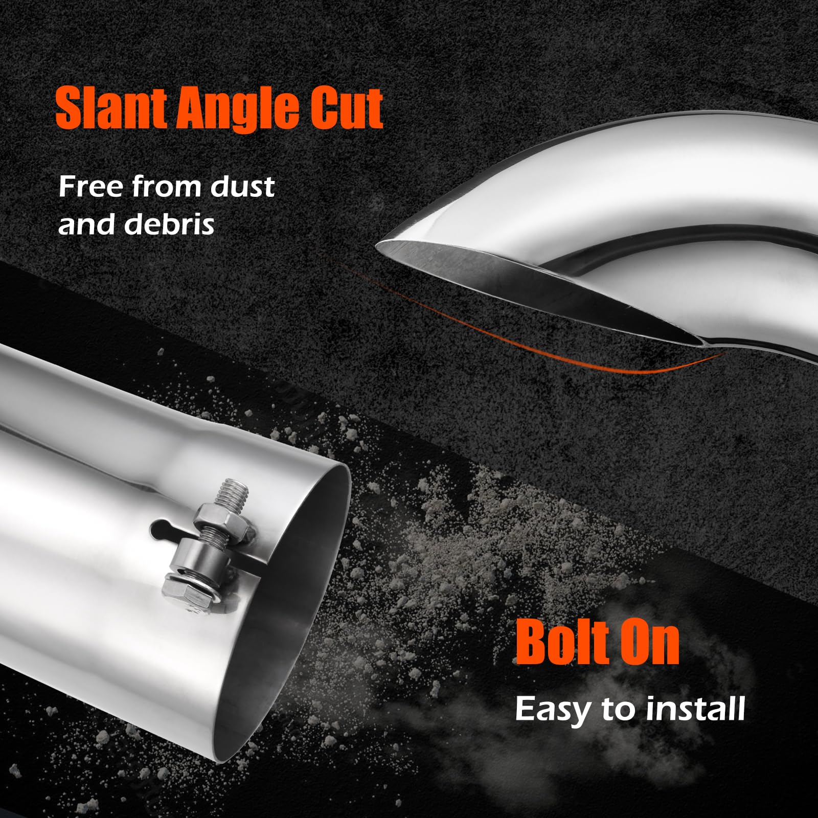Snapklik.com : Turn Down Exhaust Tip 5" Inlet,5" Inside Diameter Inlet ...