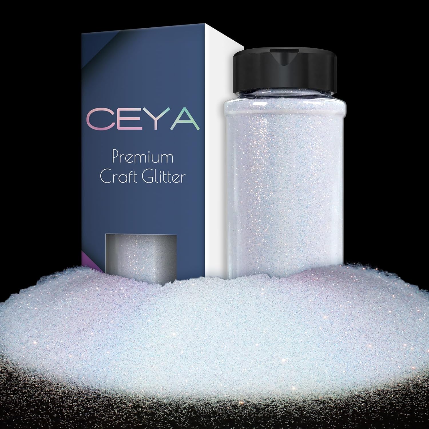 Amazon.com: Ceya Ultra Fine Glitter Powder, 3.5oz/ 100g Iridescent ...