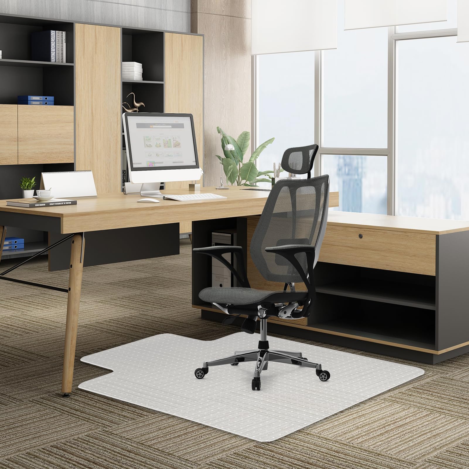 Amazon.com : Office Chair Mat, 48" x 36" Transparent Thick Chair Mat ...