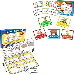 Amazon.com: Aizweb Sentence Building,CVCC & CCVC Word Game,Sight Word Phonics Games for ...