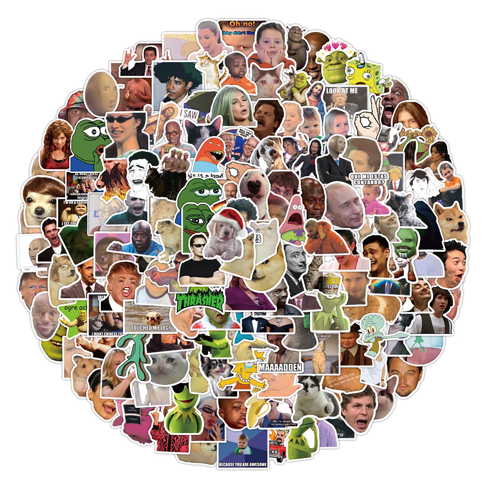 Buy Funny Meme Aesthetic Vinyl Sticker Pack,200pcs Cool Teen Waterproof ...