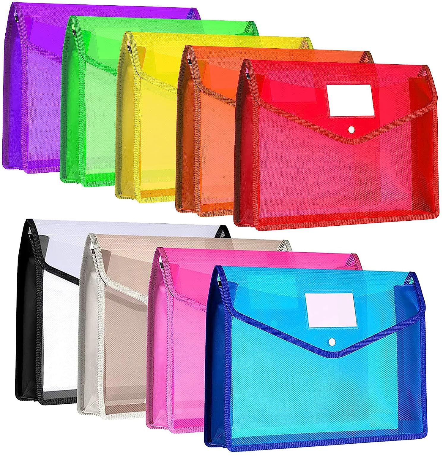 9 Pezzi Cartelle Portadocumenti A4, Busta Portadocumenti a4 Cartella ...