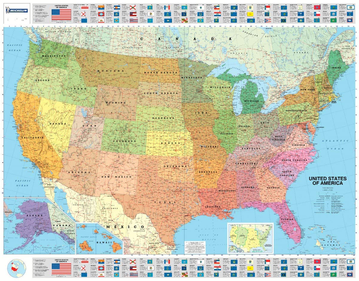Snapklik.com : Michelin Map USA Political 15761