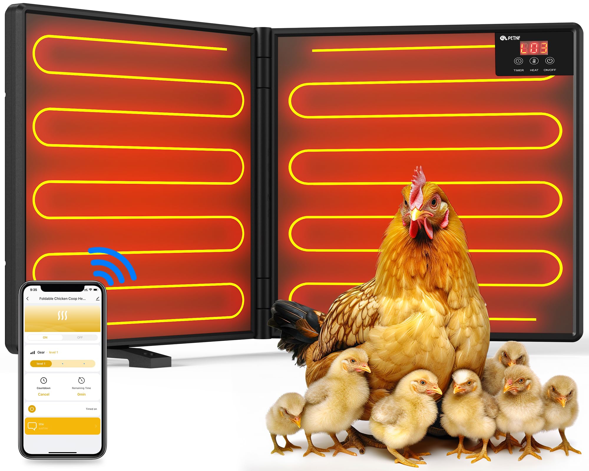 Amazon.com: Chicken Coop Heater for Winter with Remote APP Control, 30 ...
