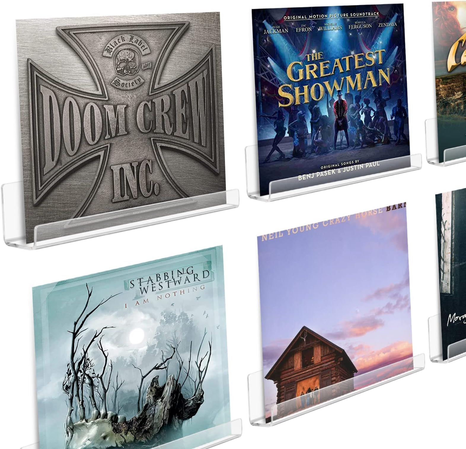 Amazon.com: 8 Pack 12 Inch Vinyl Record Shelf Wall Mount, Clear Acrylic ...