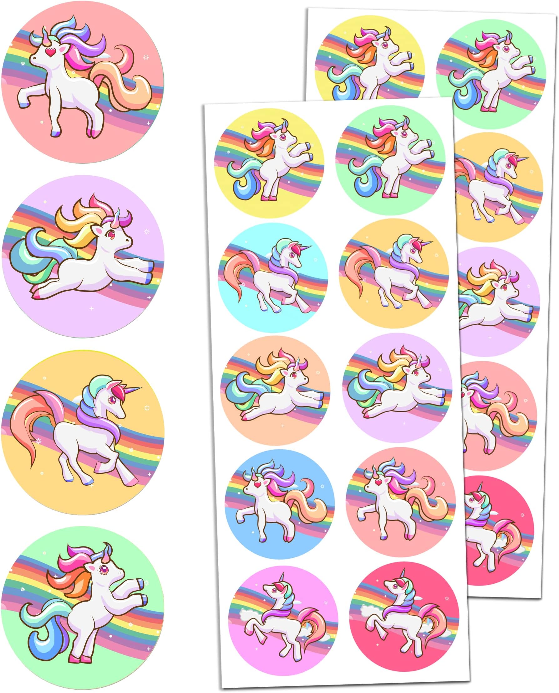 Amazon.com: PartyNow Unicorn Stickers Pack of 40 | Single Use Cute ...