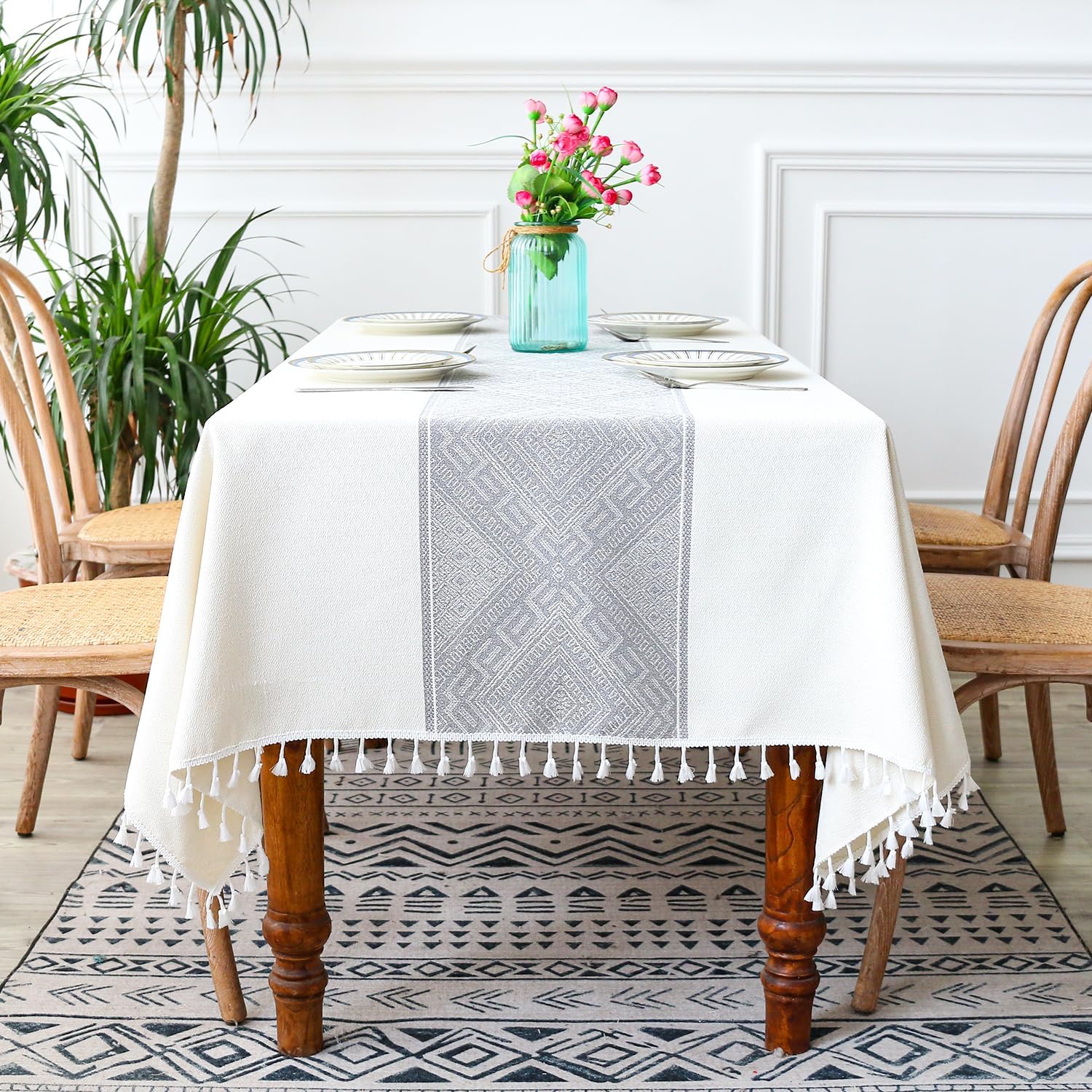 Amazon.com: LOHASCASA Linen Tablecloth for Square Tables Covers ...