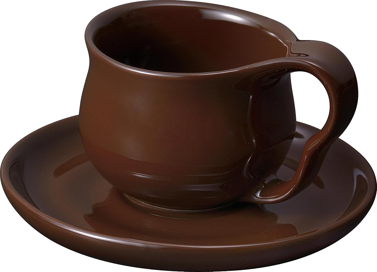 Amazon.com | PAM TCP807SBR Cup & Saucer, Brown (Glossy): Cup & Saucer Sets