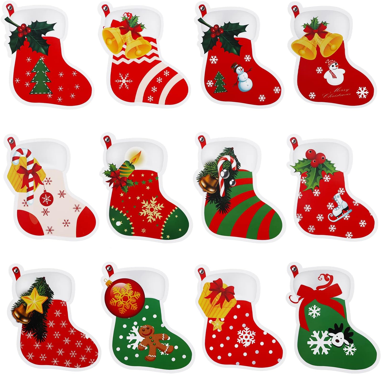 Amazon.com: 60 Pcs Christmas Cutouts Ornaments Christmas Ball Cutouts ...
