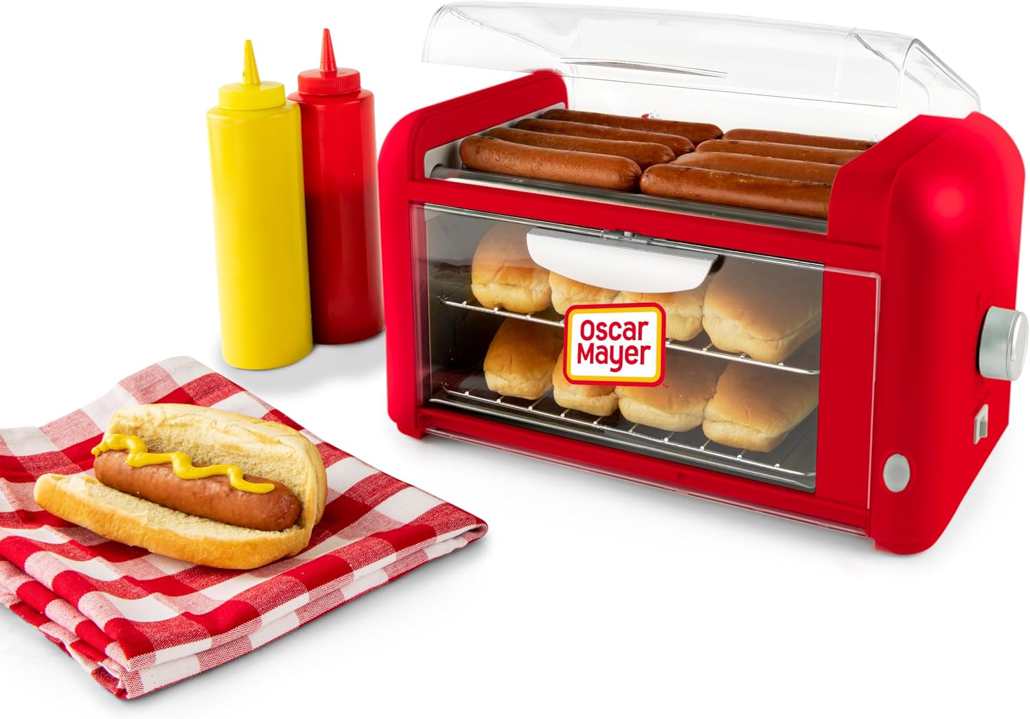 Amazon.com: Nostalgia Oscar Mayer Extra Large 8 Hot Dog Roller & Bun ...