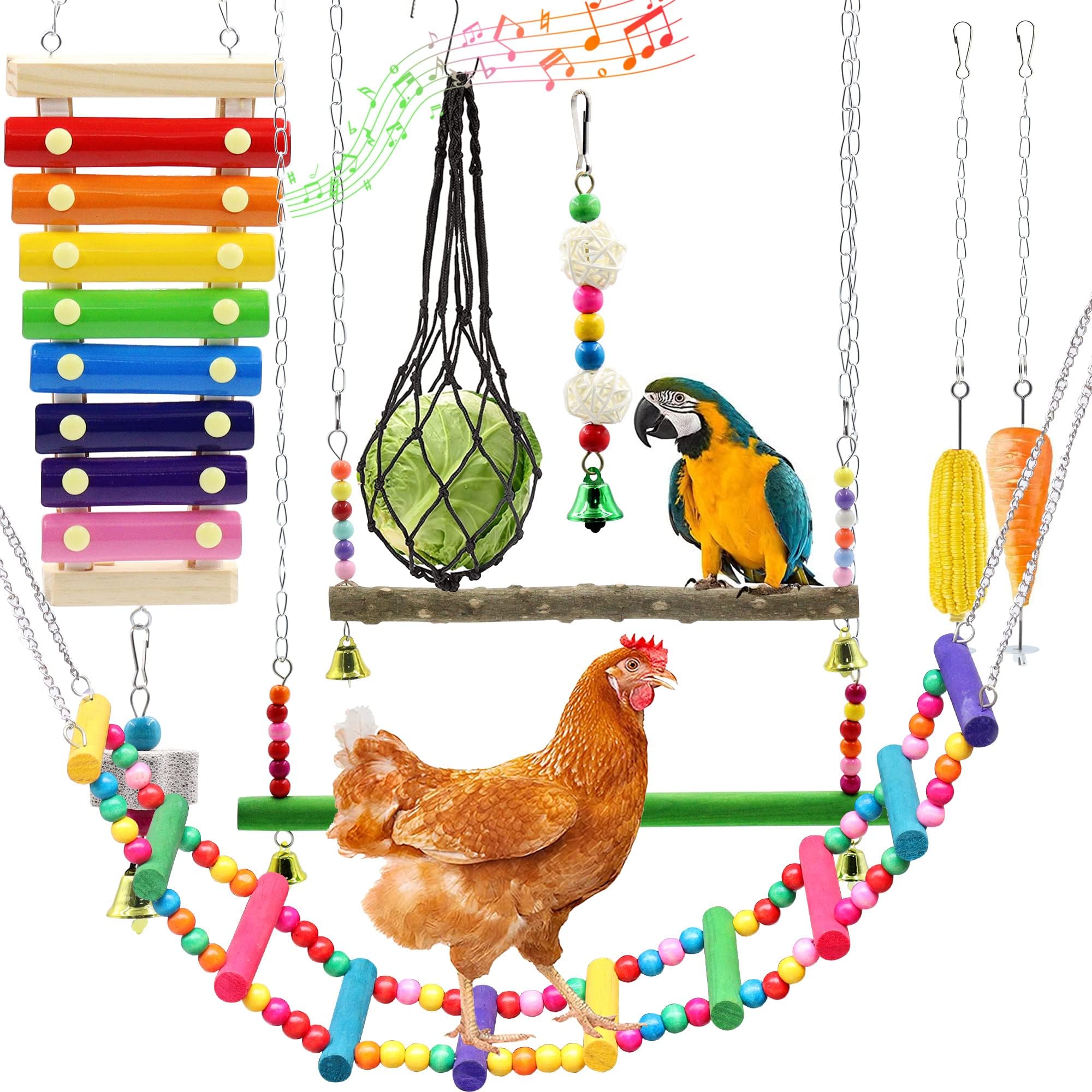 Amazon.com: Chicken Toys for Coop,9 PCS Chicken Toys for Hens,Chicken ...