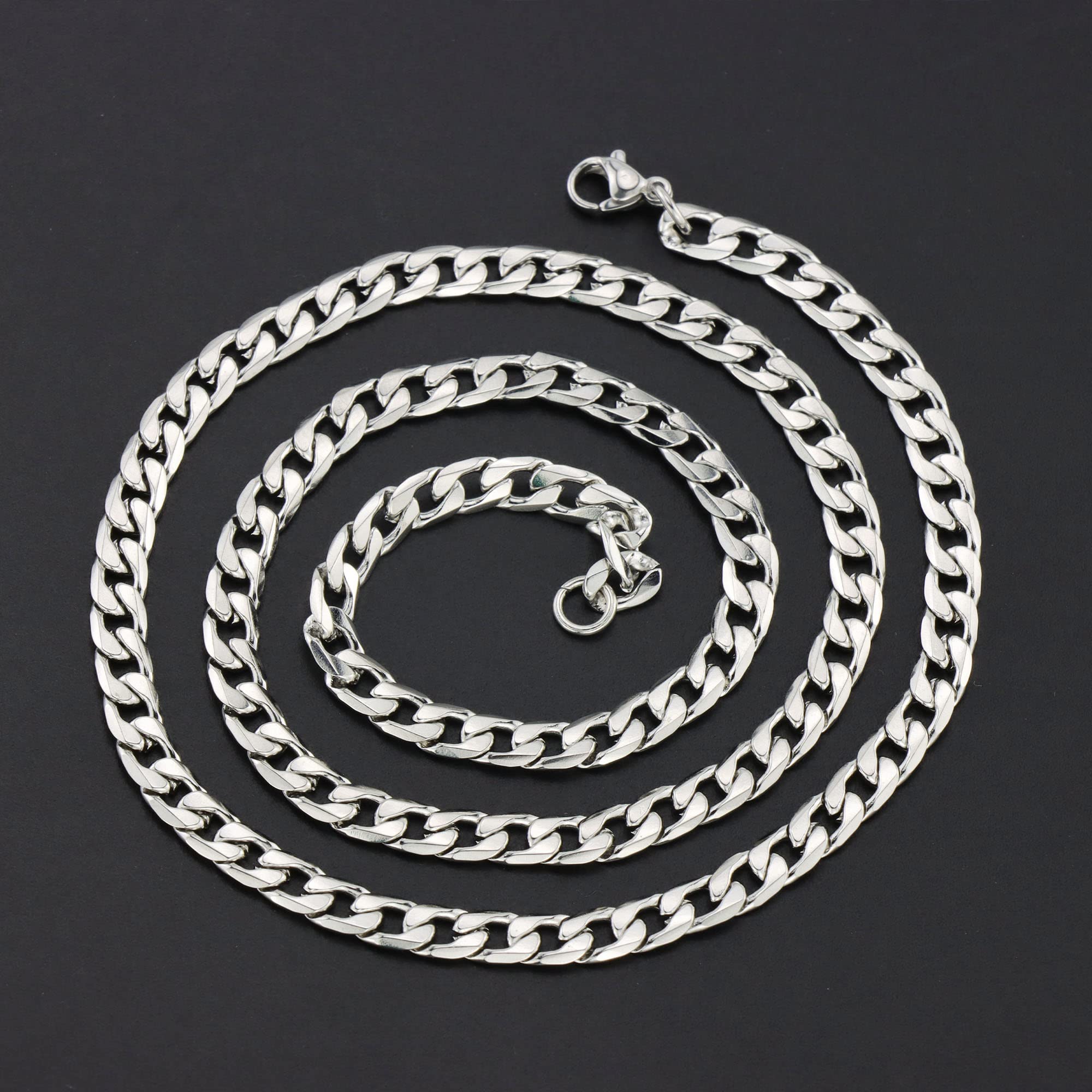 Snapklik.com : Chains For Men Stainless Steel Curb Chain Necklace For ...