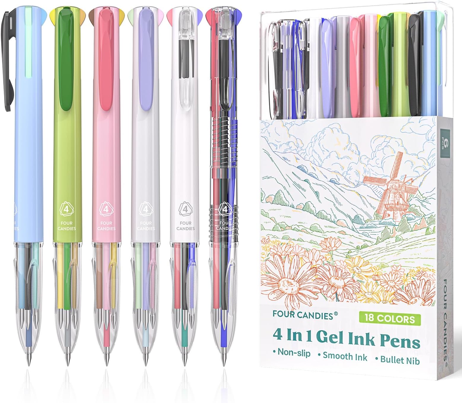 Mluchee 12 Pack Multicolor Pen In One 6-in-1, Backs to School Gifts for ...