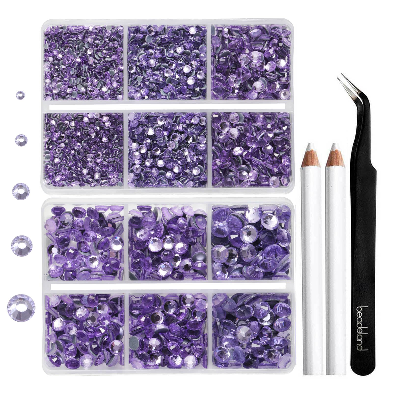 Amazon.com: 6736pcs Hotfix Rhinestones Flatback, Purple Rhinestones for ...