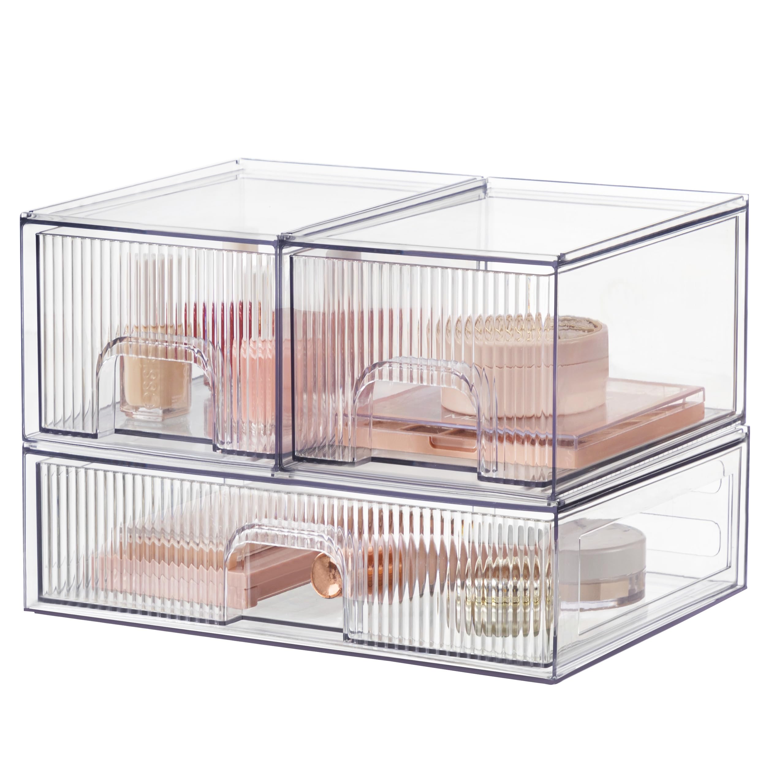 Amazon.com: HBlife Stackable Clear Acrylic Storage Drawer Organizer ...