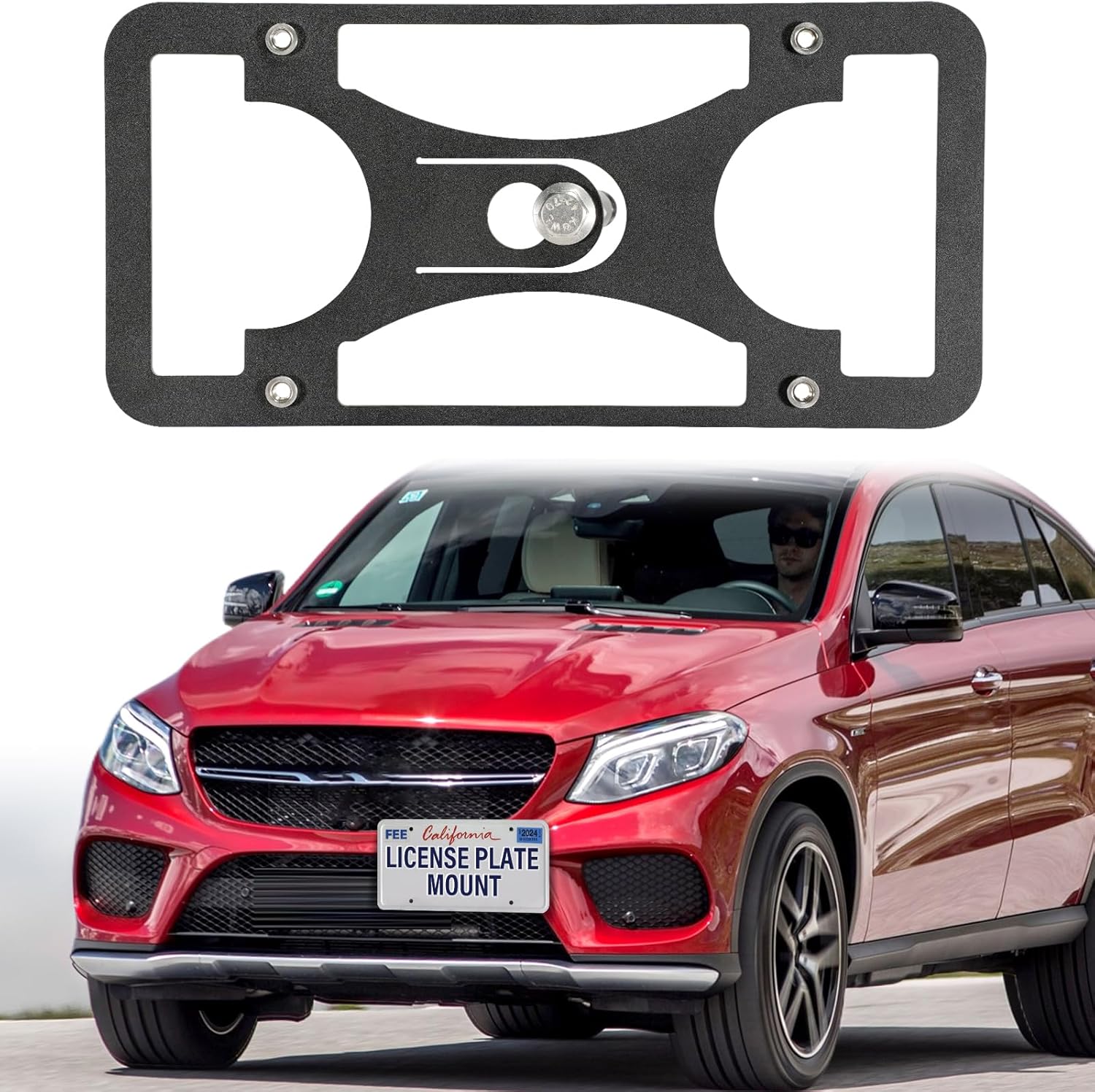Amazon.com: No Drill Front License Plate Bracket Mount Kit Compatible ...