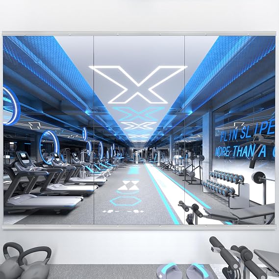 Amazon.com: yarnuwa 56X16 3Pack Large Home Gym Mirror, Frameless ...