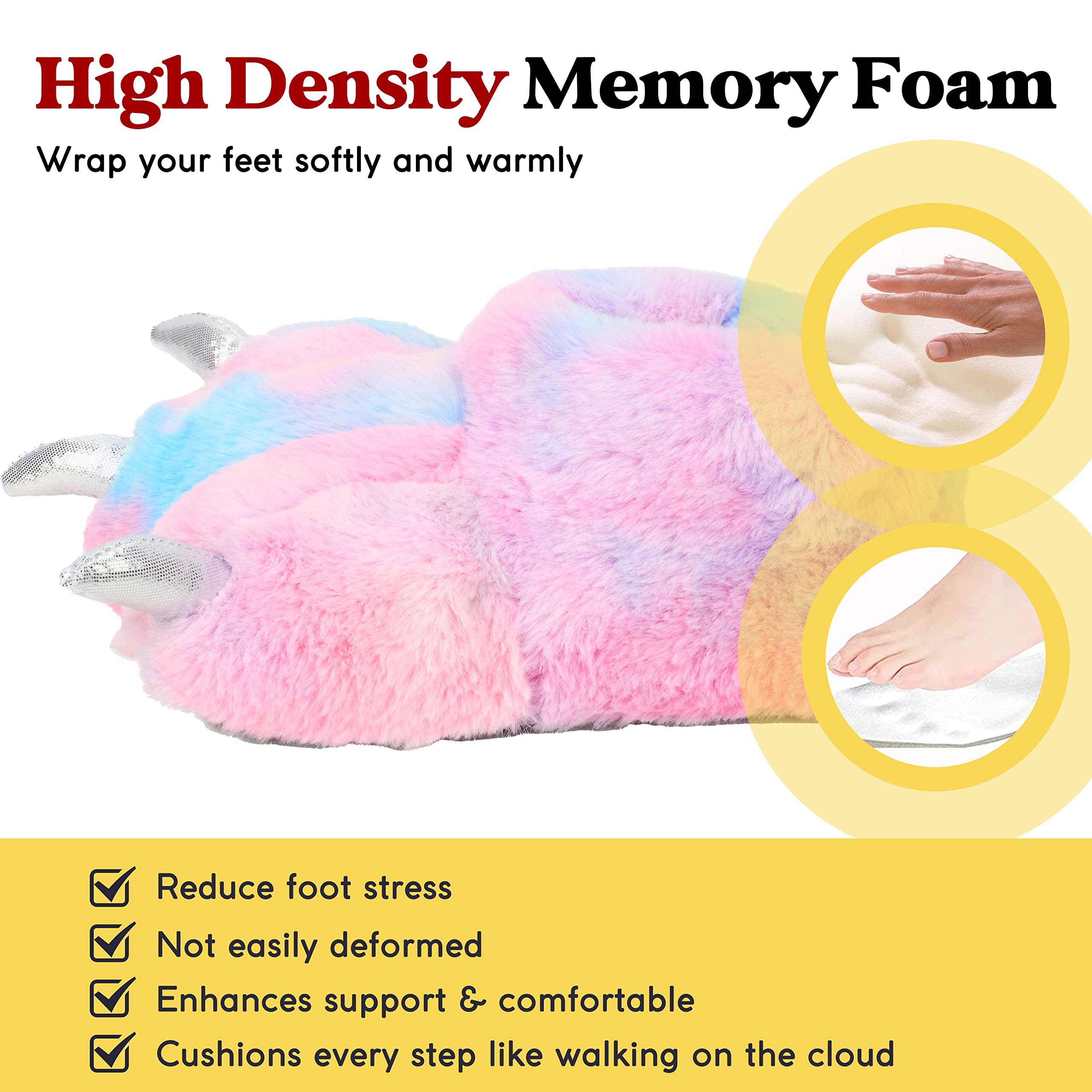 Women Plush Animal Paw Slippers Funny Novelty Bear Claw Slippers Cozy ...