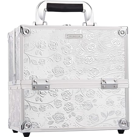 Amazon.com : FRENESSA Makeup Train Case 10 Inch Travel Beauty Cosmetic ...