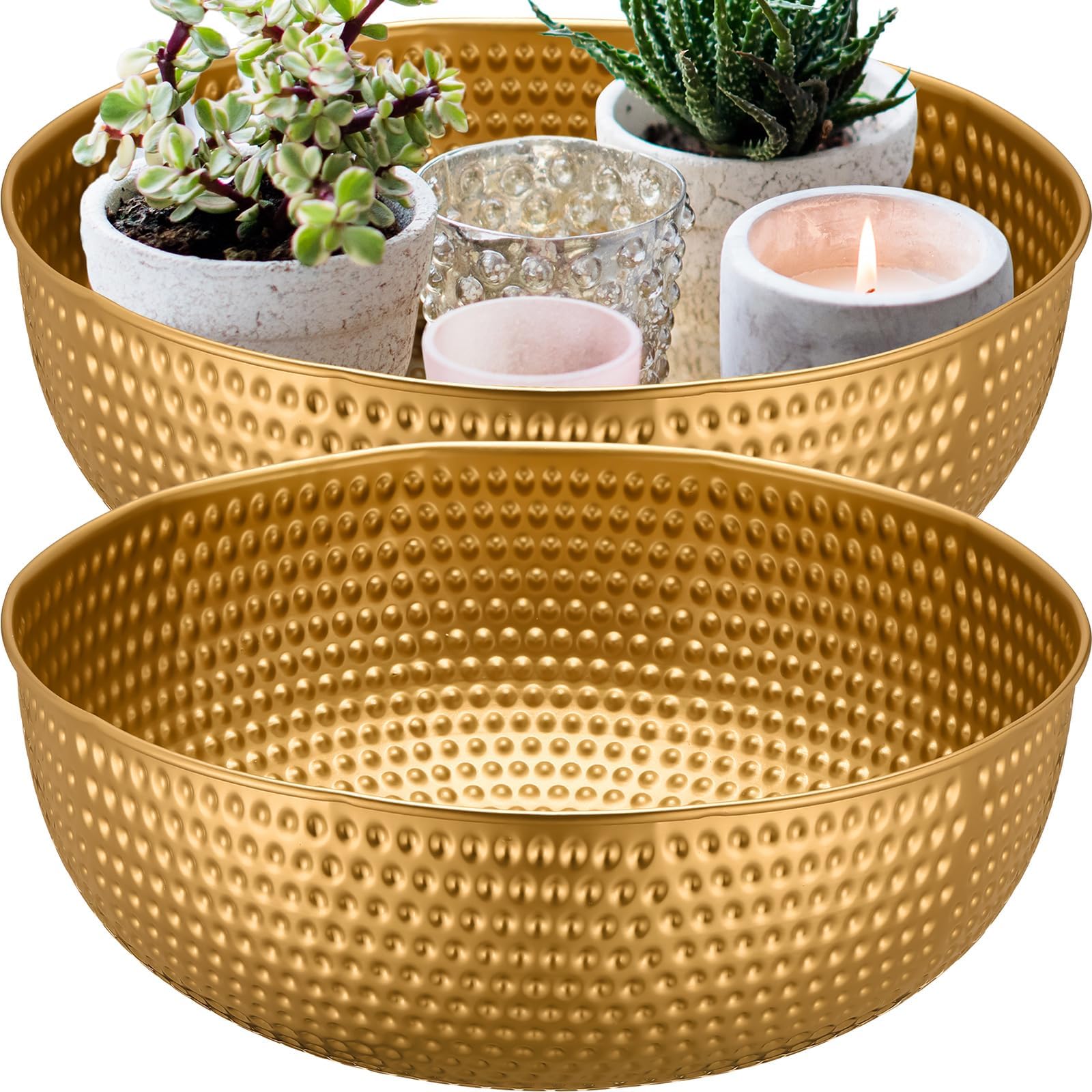 Amazon.com | Cruiser’s Caché | Jaipur 12" Decorative Metal Serving Bowl ...