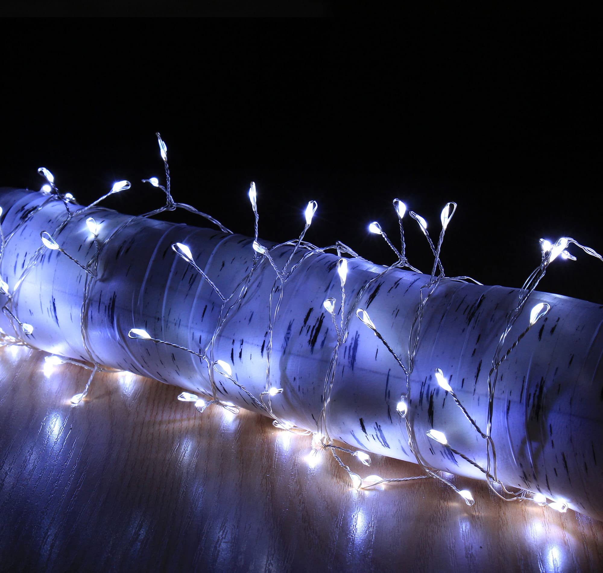 Snowtime 200 4m Copper Wire Cluster Lights With Ice White LEDs : Amazon ...