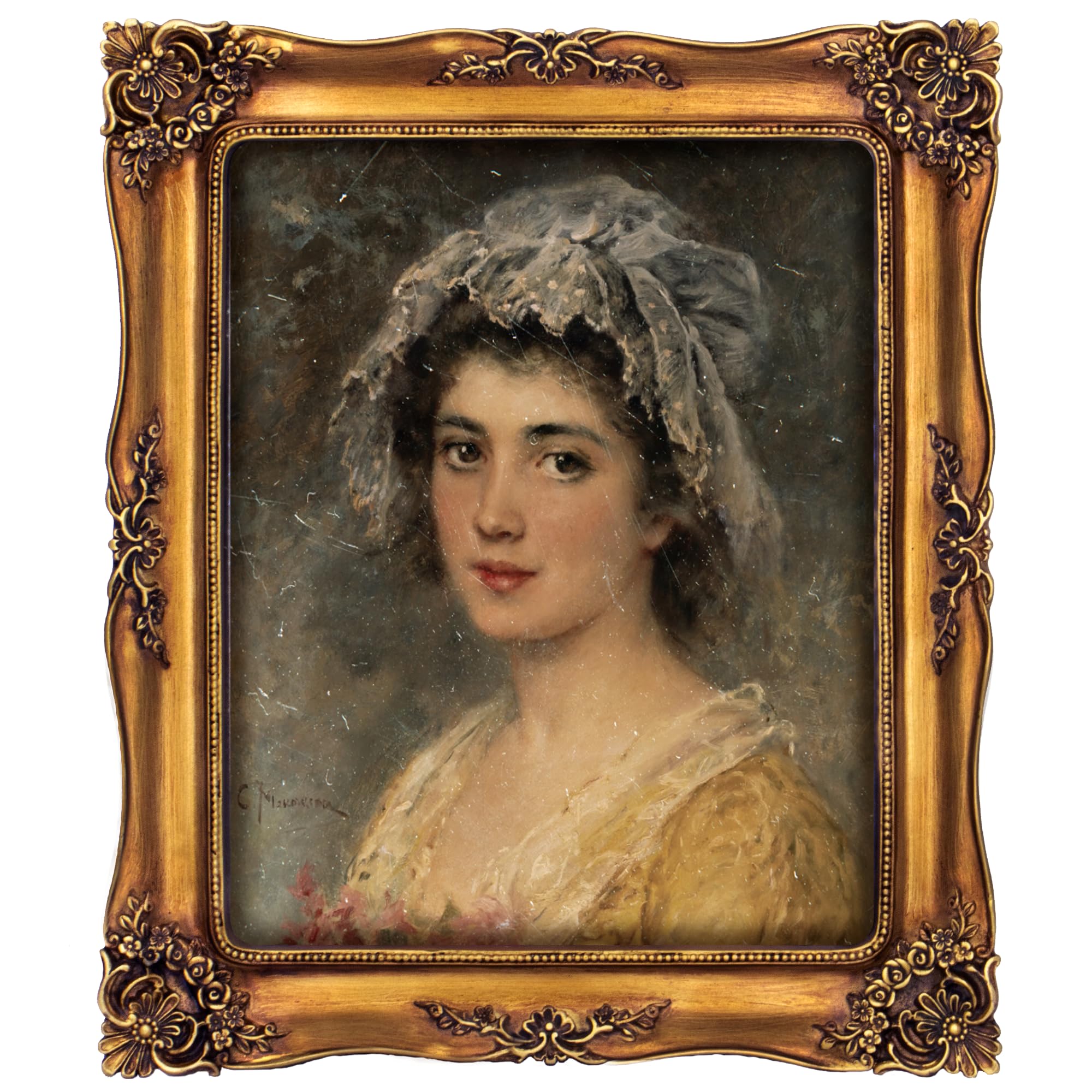 Amazon.com - FJXMFRAME Vintage 8x10 Picture Frame Gold Antique Picture ...