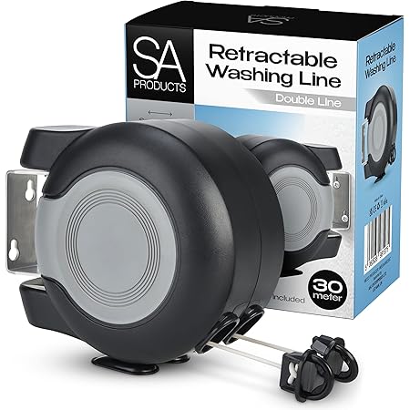 Vileda Cordomatic Retractable Washing Line with 15m Outdoor Clothes ...