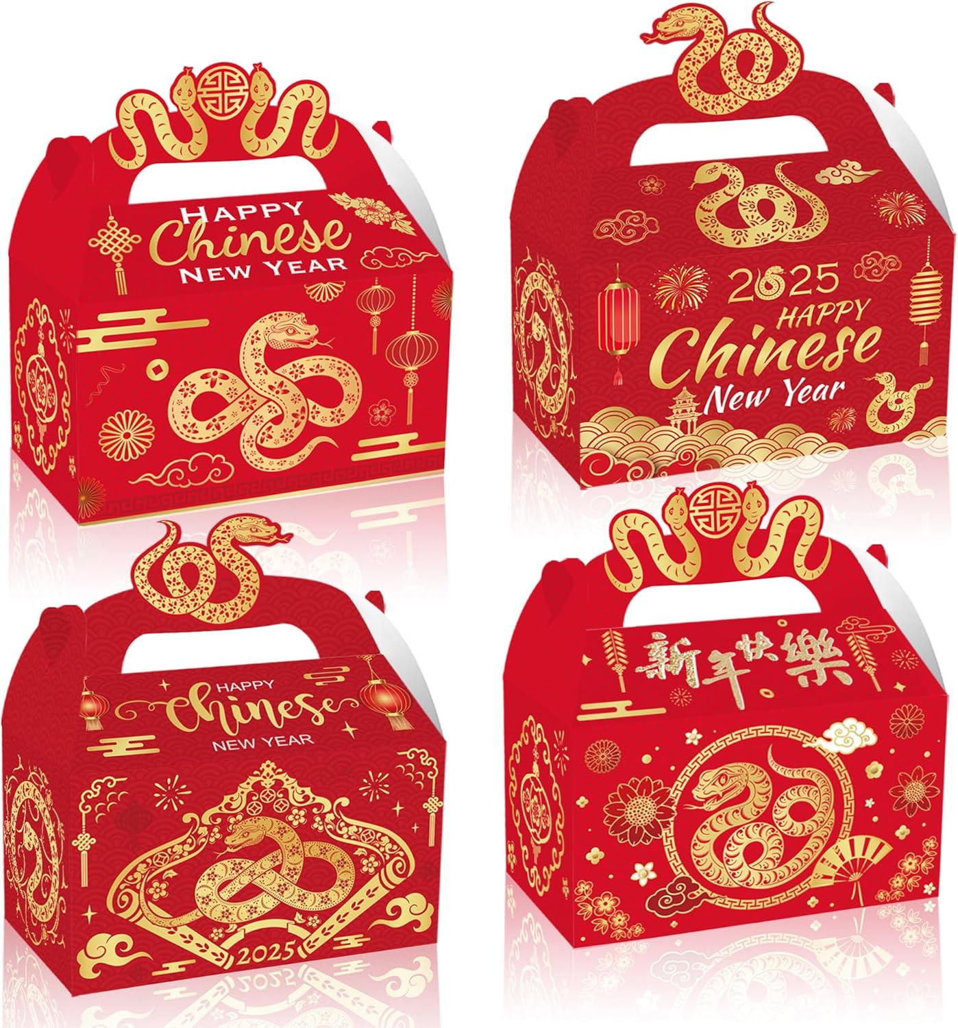 Amazon.com: LAST HOE DOWN New Year Party Favor Treat Boxes Chinese New ...