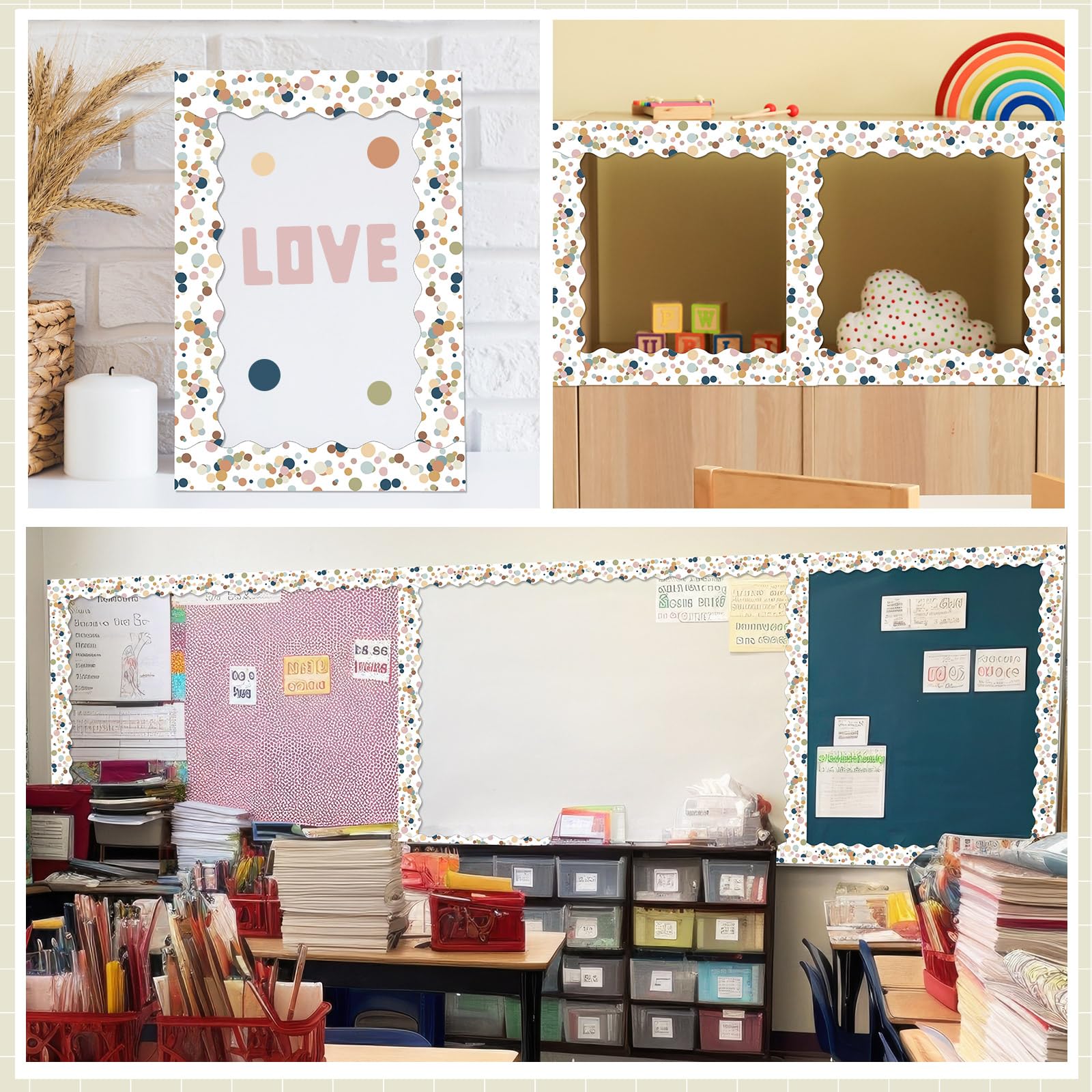 Snapklik.com : Magnetic Borders For Bulletin Board Decoration, Boho ...