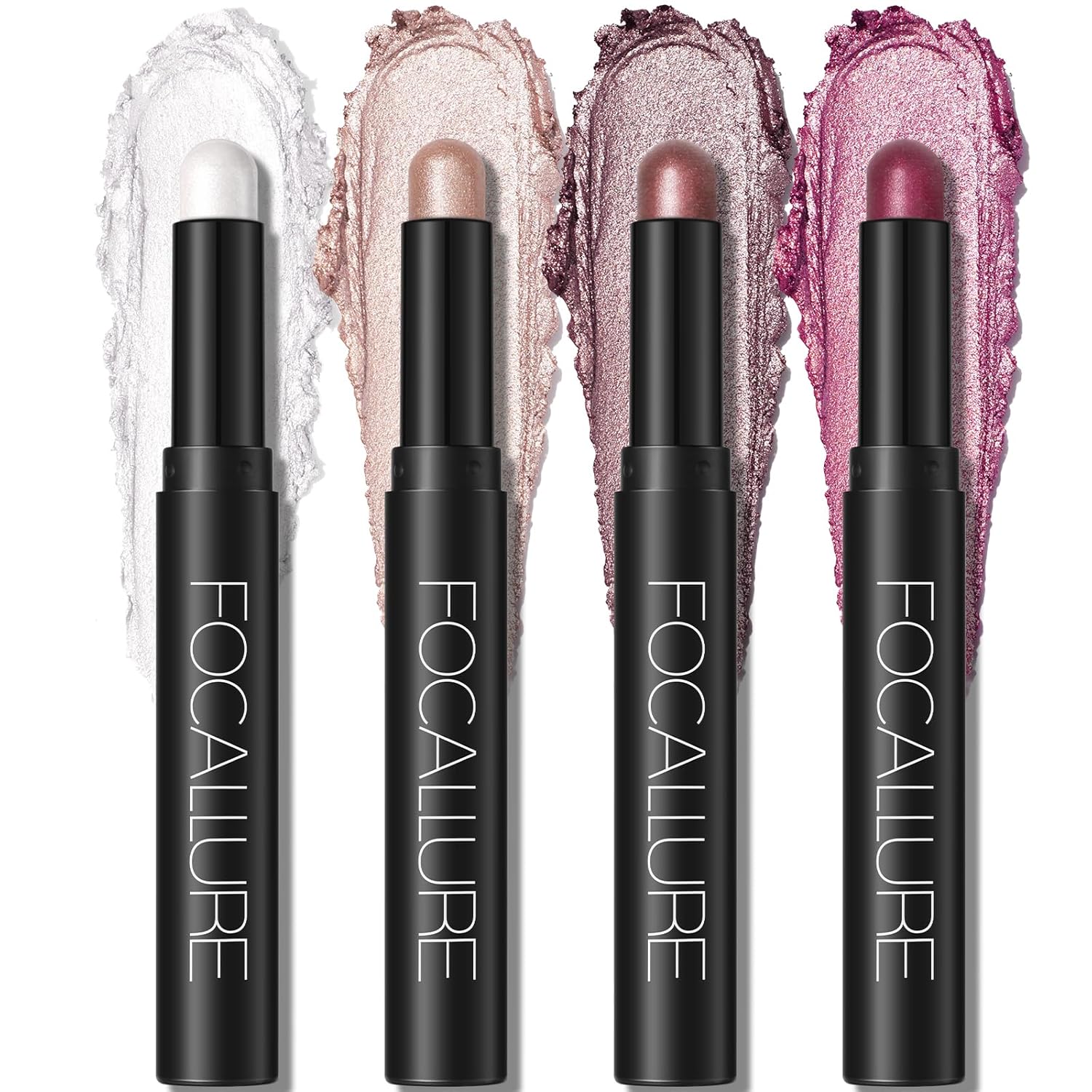 Amazon.com : FOCALLURE 4PCS Cream Eyeshadow Stick Sets,Highlighter Eye ...