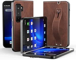 Feitenn for Surface Duo 2 Case,PU Leather Flip Cover with Handle ...