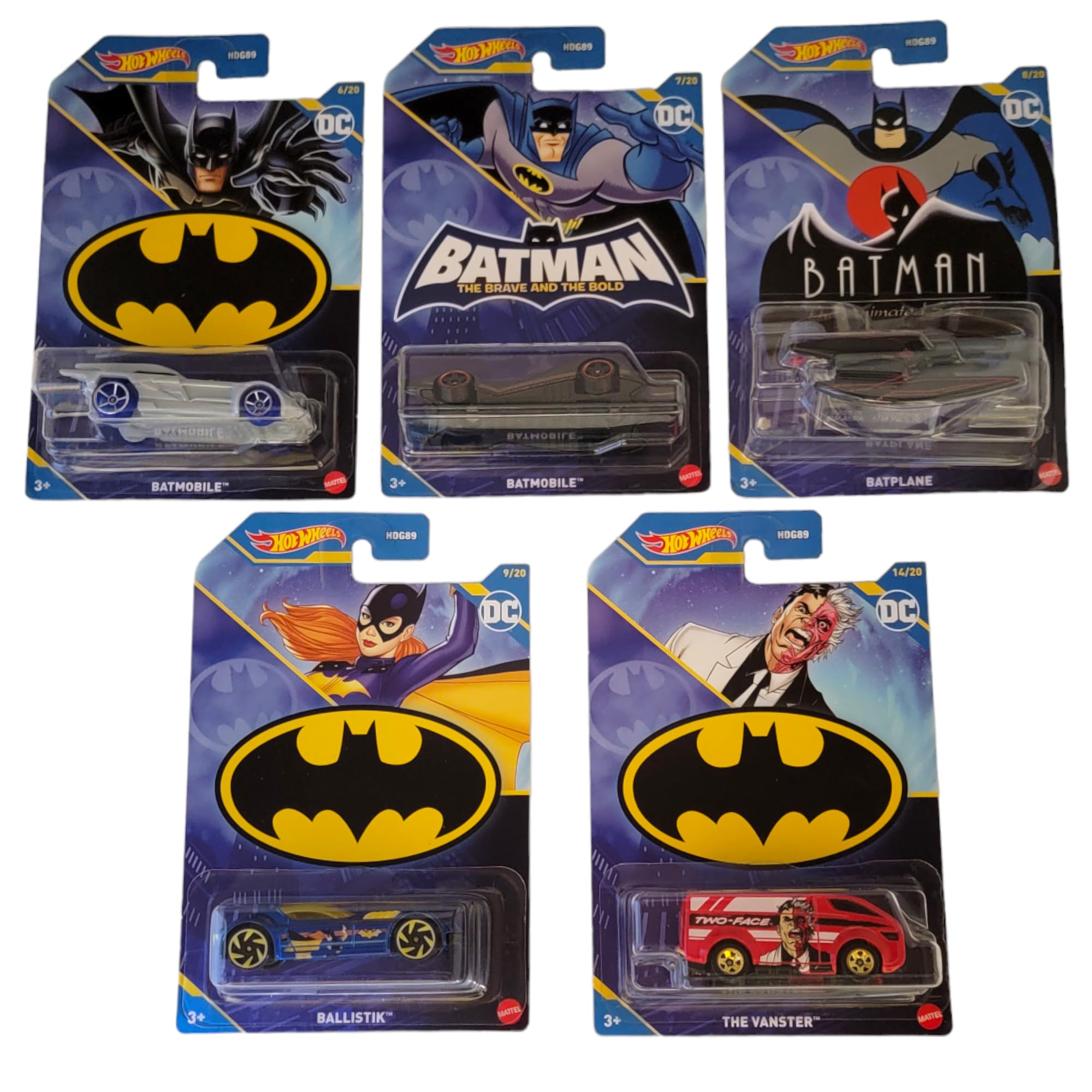 Amazon.com: Hot Wheels Batman 2023 Batmobile Complete Set of 5 Diecast ...