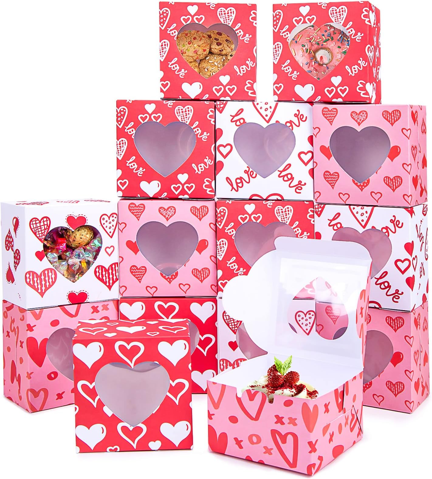 Amazon.com: Hushee Valentine's Day Heart Container 16.9 Oz/ 500 ml ...