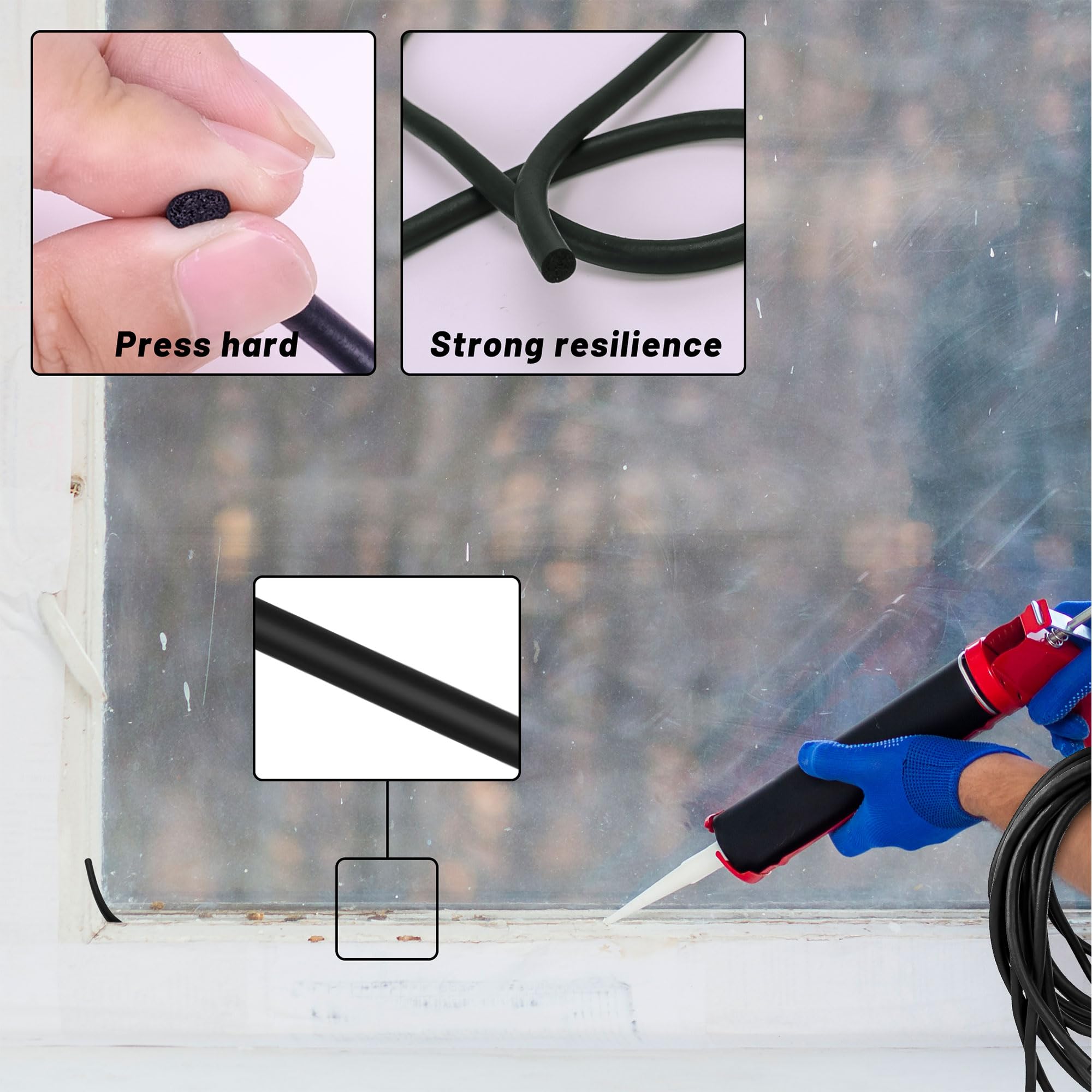 Snapklik.com : Warmfarm Backer Rod,Foam Rubber Seal Weather Strip, For ...