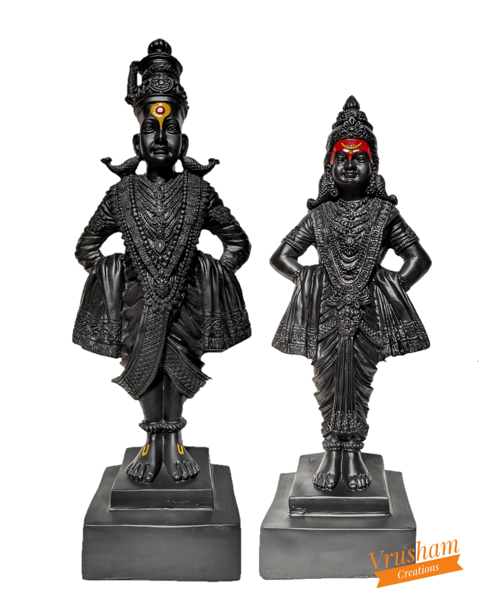 Buy VRUSHAM CREATIONS - Vitthal Rukmini Murti Big Size Seperate 2 Feet ...