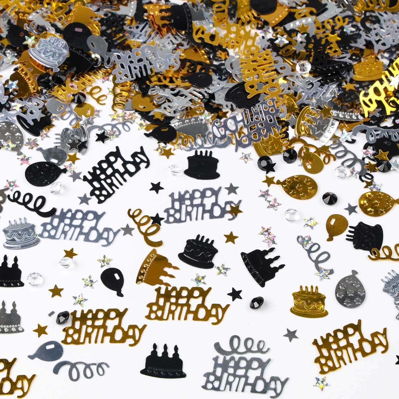 Amazon.com: WILLBOND 3000 Pieces Happy Birthday Confetti Birthday Cake ...