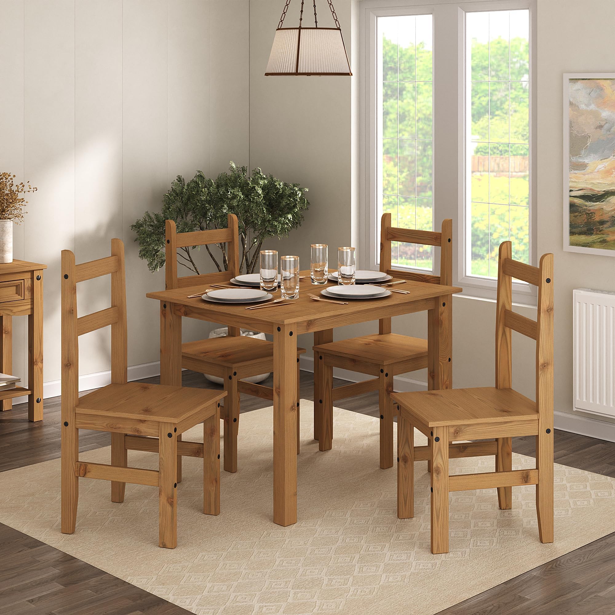 Corona Furniture Corona Budget Dining Table & 4 Chairs : Amazon.co.uk ...
