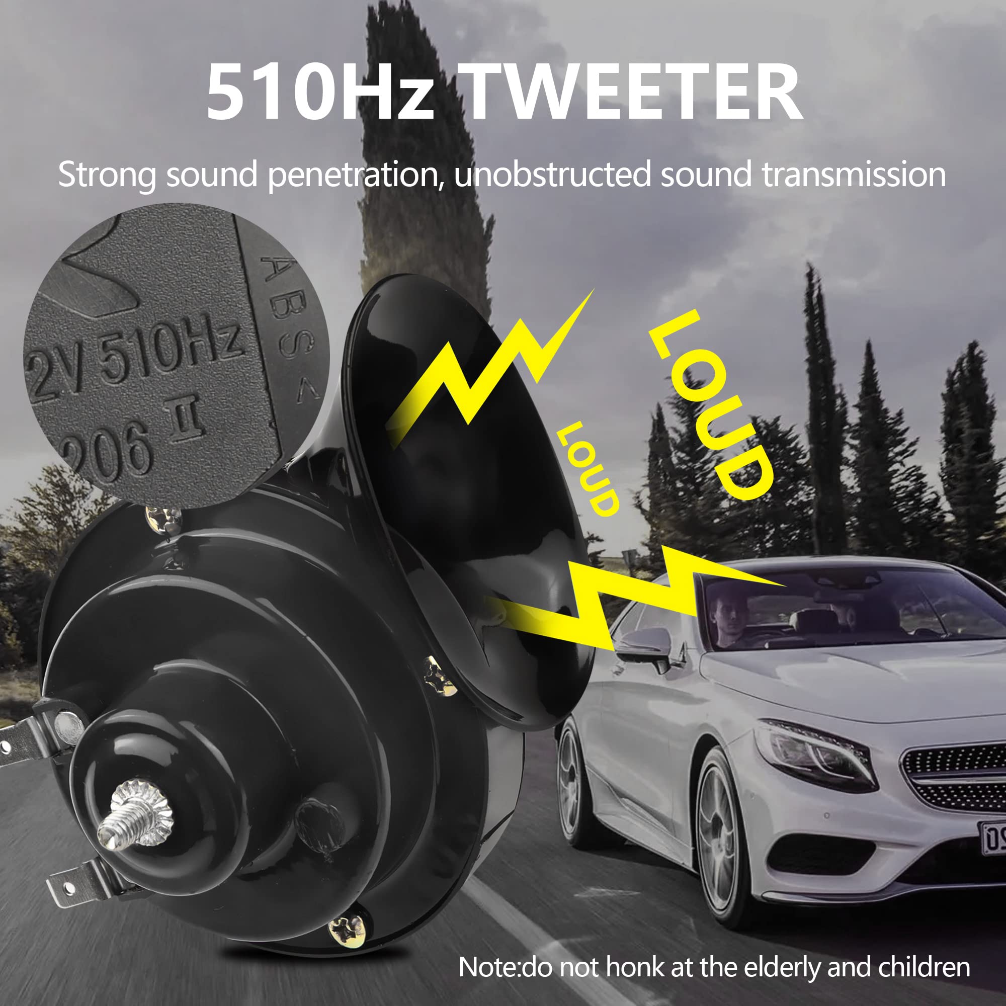 Snapklik.com : Super Loud 2PCS 12V Waterproof High Bass Car Horn ...